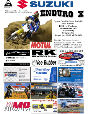 Fillable Online Gympie Sunshine Coast Southside Mcc members RND 1 ...