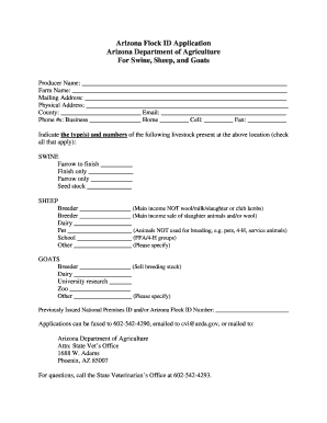 Fillable Online Arizona Flock ID app - Arizona Department of ...