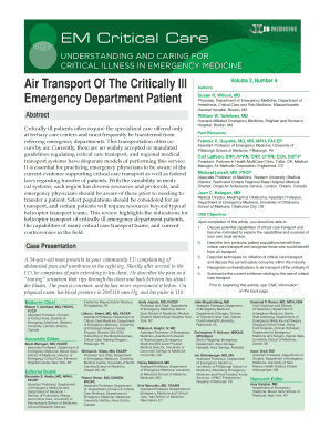 Fillable Online slremeducation EM Critical Care - slremeducationorg Fax ...
