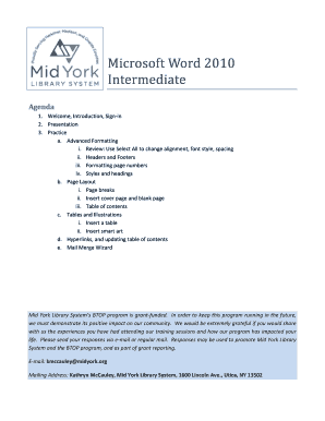 Fillable Online Welcome, Introduction, Sign-in Fax Email Print - pdfFiller