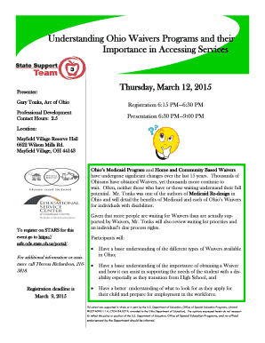 Fillable Online Understanding Ohio Waivers Programs and their ...