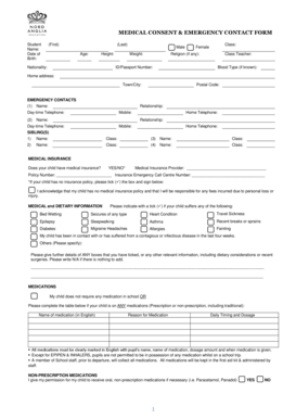 Fillable Online MEDICAL CONSENT EMERGENCY CONTACT FORM Fax Email Print ...