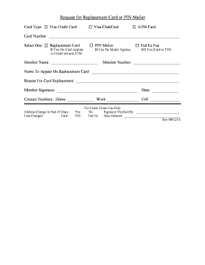 Fillable Online powerco Request for Replacement Card or PIN Mailer ...