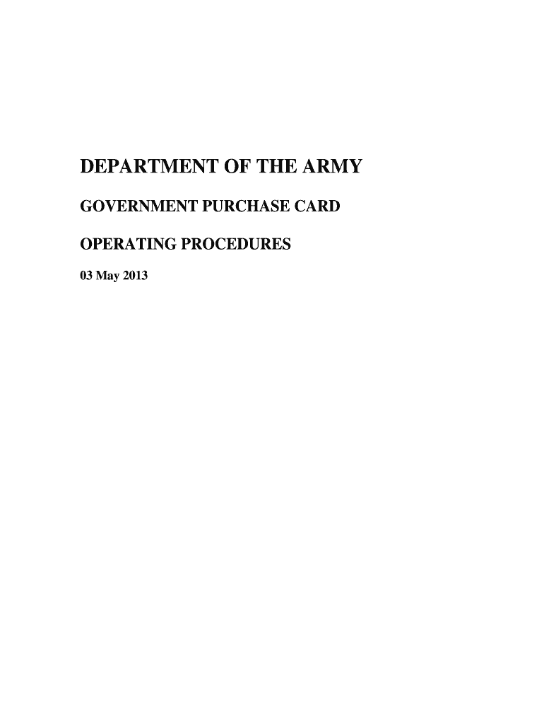 Fillable Online bragg army GOVERNMENT PURCHASE CARD - bragg army Fax ...