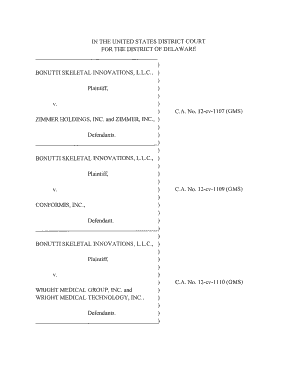 Fillable Online IN THE UNITED STATES DISTRICT COURT FOR THE DISTRICT OF ...