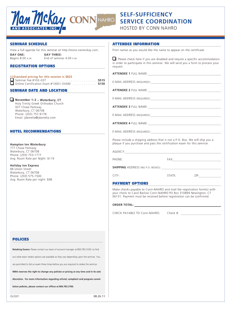 Fillable Online nercnahro Self-Sufficiency Service Coordination Fax ...