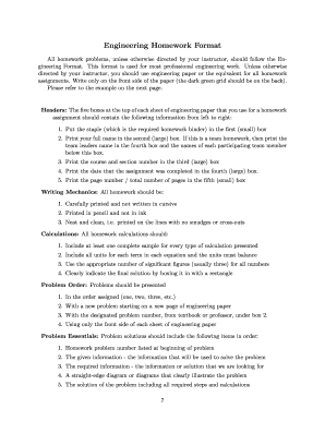 Fillable Online Engineering Homework Format Fax Email Print - pdfFiller