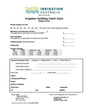 Fillable Online irrigation org Irrigation Auditing Catch Cans ...