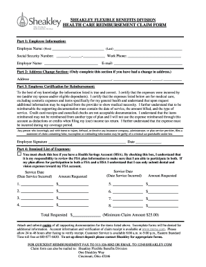 Fillable Online benefits departments pwcs HC Claim Form - Benefits - benefits departments pwcs ...