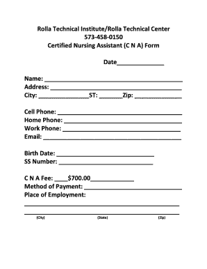 Fillable Online rolla k12 mo Rolla Technical InstituteRolla Technical ...