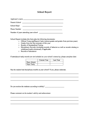 Fillable Online School Report - Girls Preparatory School Fax Email ...