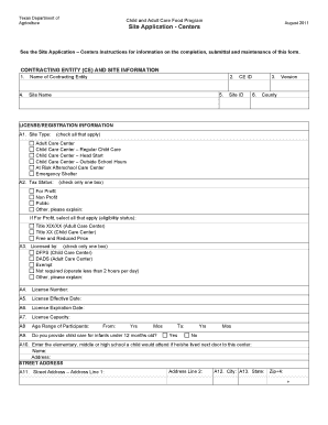 Fillable Online hpfb CACFP Site Application - Centers2 - hpfb Fax Email ...