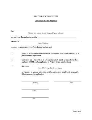 Fillable Online Certificate of State Approval Fax Email Print - pdfFiller