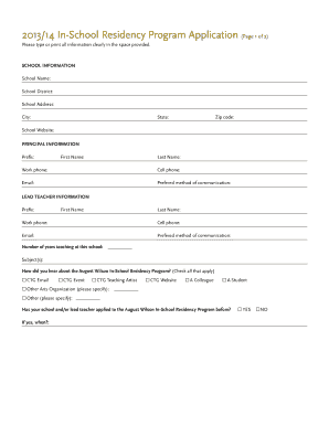 Fillable Online 2013-2014 School Application Form - Mark Taper Forum Fax Email Print - pdfFiller