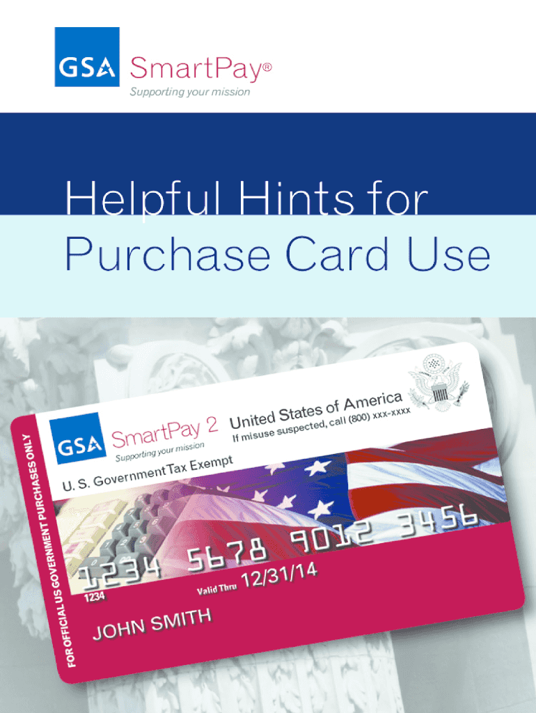 Fillable Online The GSA SmartPay Fax Email Print - pdfFiller