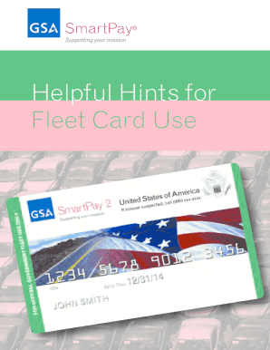 Fillable Online Helpful Hints for Fleet Card Use - GSA SmartPay Fax ...