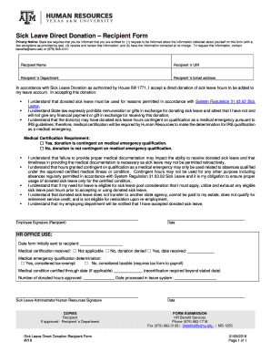 18 Printable sick leave donation form Templates - Fillable Samples in ...
