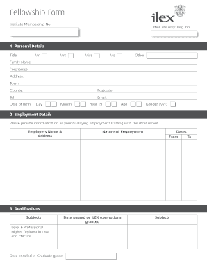 Fillable Online Fellowship Form Fax Email Print - pdfFiller