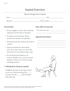Fillable Online Seated Exercises Fax Email Print - pdfFiller