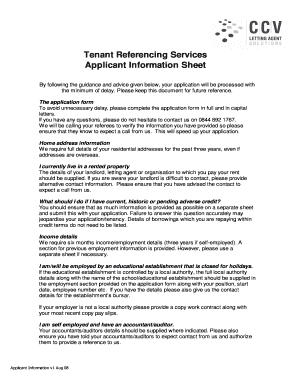 Fillable Online Tenant Referencing Services Fax Email Print - pdfFiller