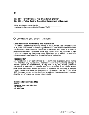 Fillable Online Dial 997 Civil Defense/ Fire Brigade will answer Fax ...