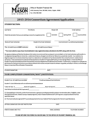 Fillable Online FinancialAid Consortium Agreement Guidelines and ...