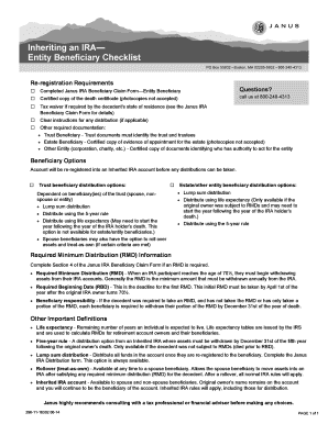 Fillable Online Inheriting an IRA Entity Beneficiary Checklist Fax ...
