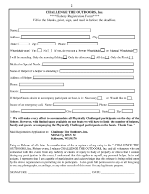 Fillable Online ctoforme Fishery Registration Fax Email Print - pdfFiller