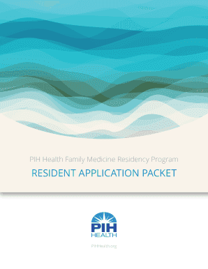 Fillable Online PIH Health Family Medicine Residency Program Fax Email ...