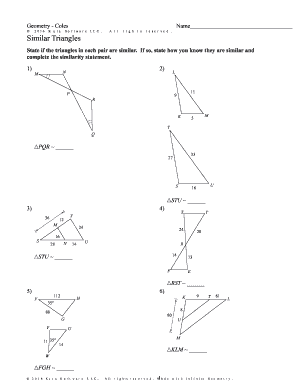 Fillable Online Infinite Geometry - Similar Triangles Fax Email Print ...