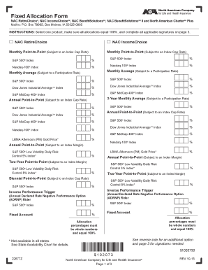 Fillable Online Fixed Allocation Form Fax Email Print - pdfFiller