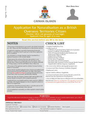Fillable Online Application for Naturalisation as a British Overseas ...