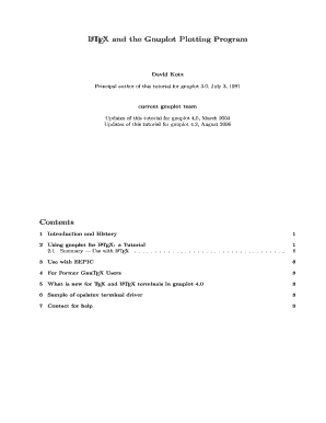 Fillable Online LATEX and the Gnuplot Plotting Program Fax Email Print - pdfFiller