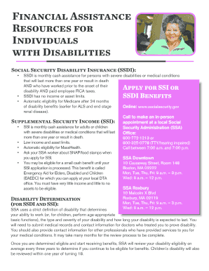 Fillable Online Social Security Disability Insurance (SSDI): Fax Email Print - pdfFiller