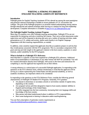 Fillable Online WRITING A STRONG FULBRIGHT Fax Email Print - pdfFiller