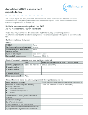 Fillable Online Annotated ASYE assessment Fax Email Print - pdfFiller