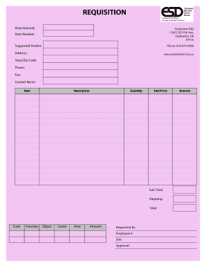 Fillable Online REQUISITION - Clackamas Educaton Service District Fax Email Print - pdfFiller