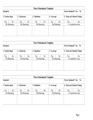 Fillable Online Powerbenchmark template - Area Education Agency 267 Fax Email Print - pdfFiller