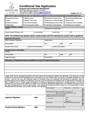 Fillable Online Conditional Use Permit Application - Updated 12-17-10 ...