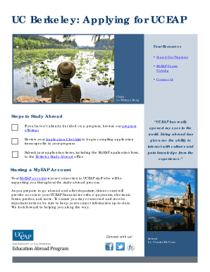 Fillable Online eap ucop UC Berkeley Applying for UCEAP - University of ...