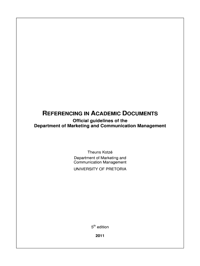 Fillable Online REFERENCING IN ACADEMIC DOCUMENTS Fax Email Print ...