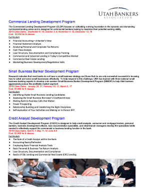 Fillable Online Commercial Lending Development Program Fax Email Print ...