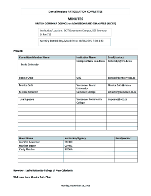 Fillable Online bccat MINUTES - BCCAT - bccat Fax Email Print - pdfFiller