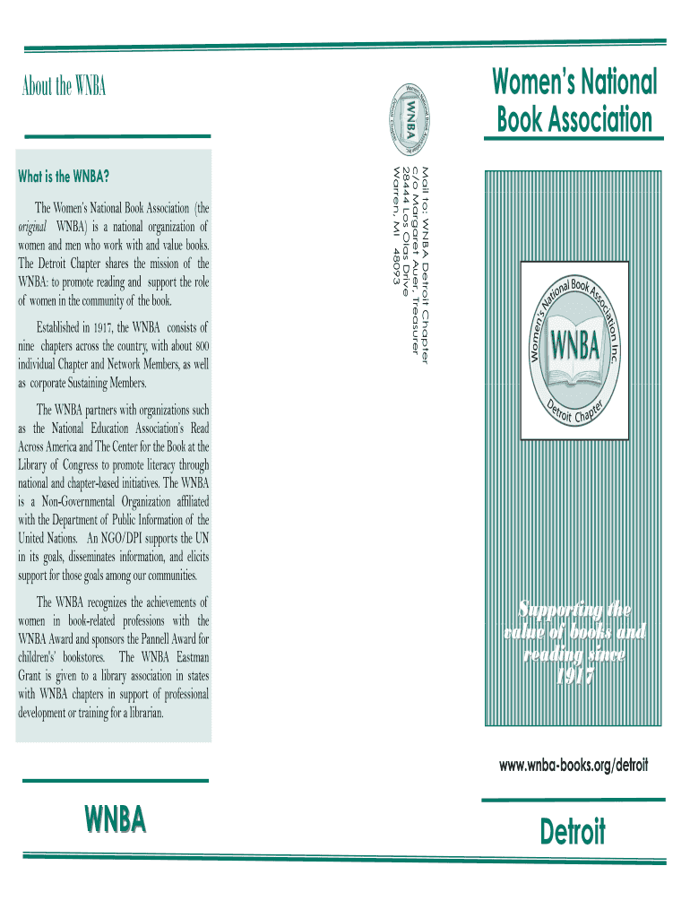 Fillable Online wnba-books About the WNBA Womens National Book ...