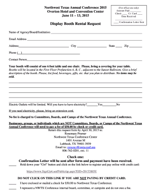 Fillable Online nwtxconf 2015 Display Request Letterdocx - nwtxconf Fax ...