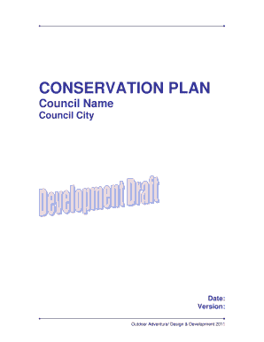 Fillable Online CONSERVATION PLAN - bncsbsaorgb Fax Email Print - pdfFiller