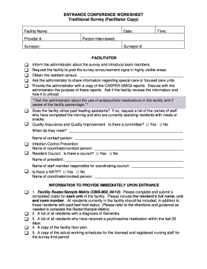 Entrance Conference Worksheet 2024