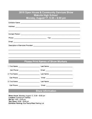 Fillable Online whs wakulla schooldesk 2015 Open House Community ...