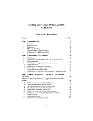 Fillable Online ocpc vic gov Stalking Intervention Orders Act 2008 ...