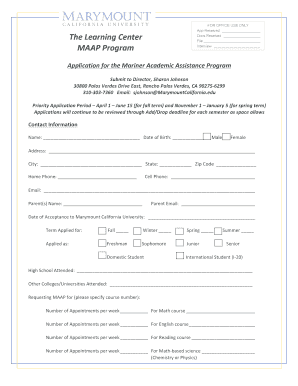 Fillable Online MAAP Application Statement of Expectations Form Fax ...
